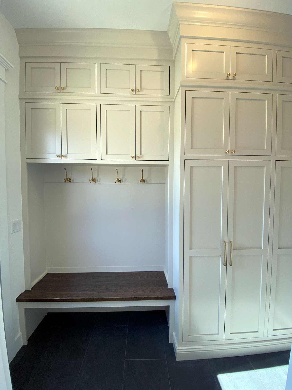 built-in-mud-room-bench-cubbies | Custom Homes by Tompkins Construction