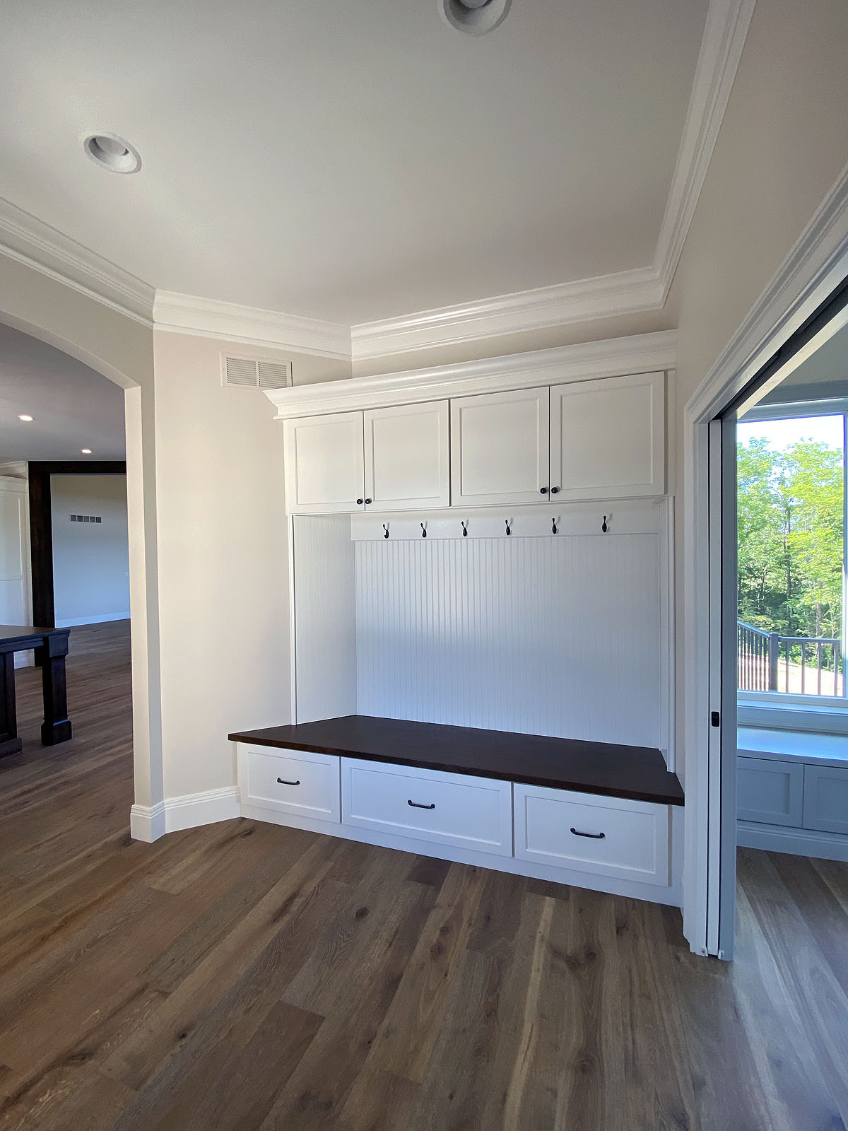 built-in-mud-room-bench-cubbies | Custom Homes by Tompkins Construction