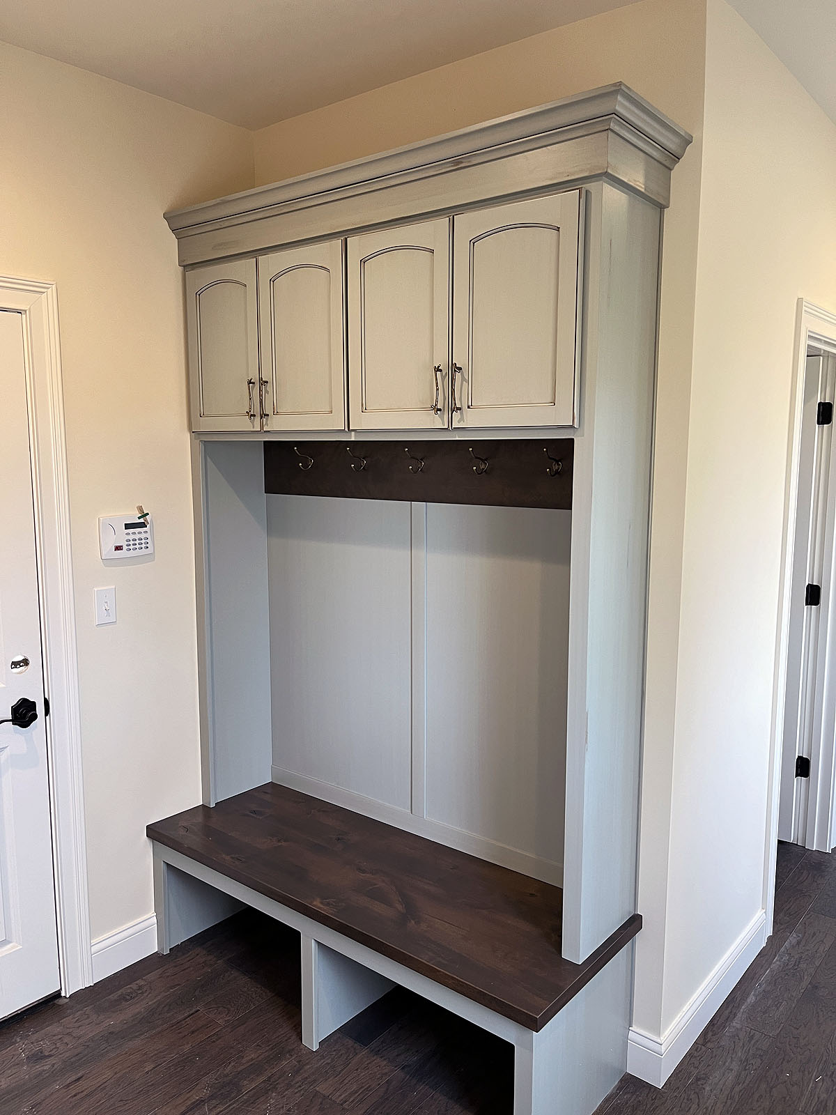 built-in-mud-room-bench-cubbies | Custom Homes by Tompkins Construction